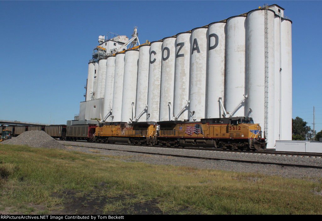 Eastbound past the elevator